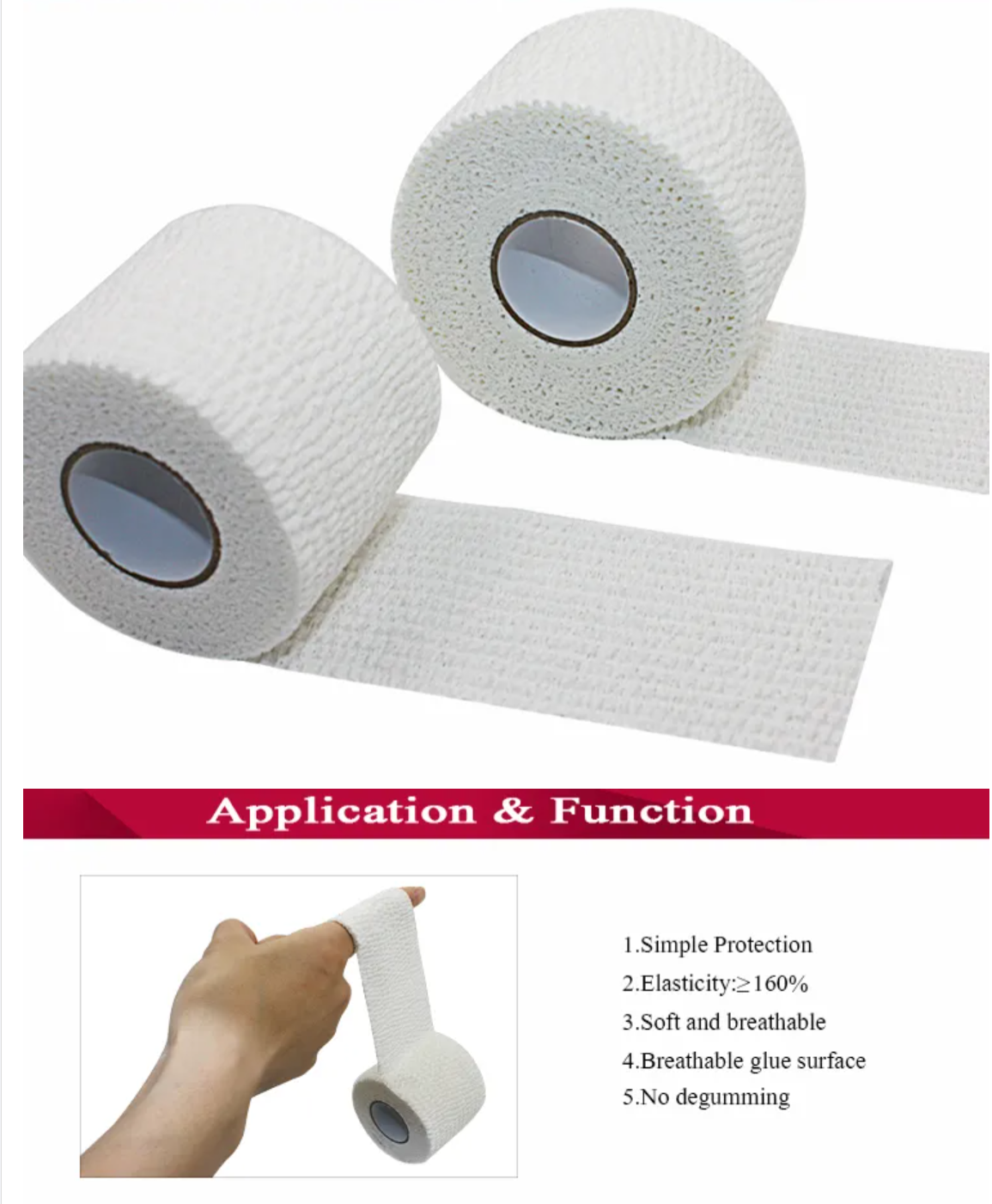 Light COTTON elasticity adhesive bandage
